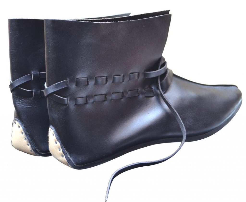 Medieval Leather Shoe Ankle Length Brown, Natural Leather OR Black ...